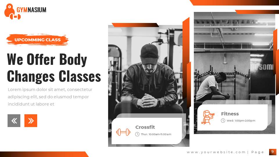 Gymnasium - Gym & Fitness PowerPoint Template, Presentation Templates