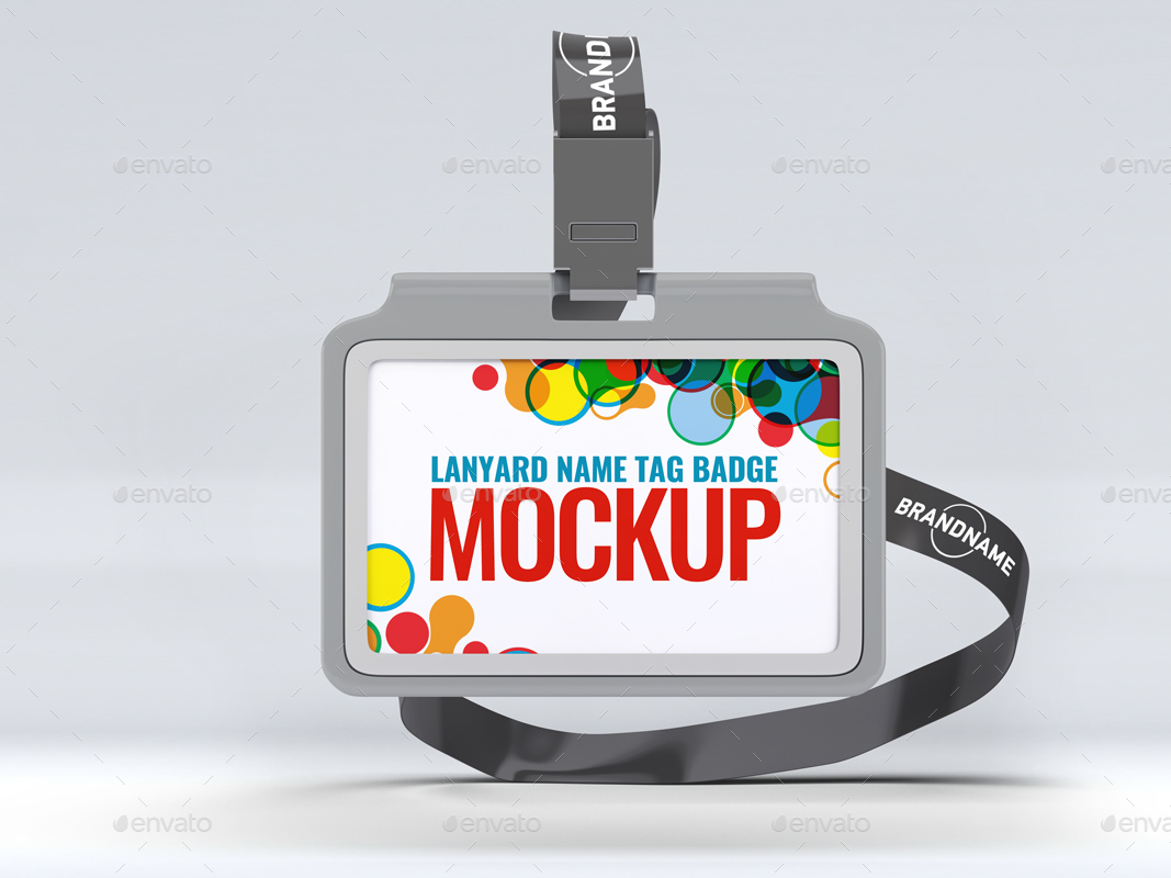Lanyard Name Tag Badge Mock-Up, Graphics | GraphicRiver