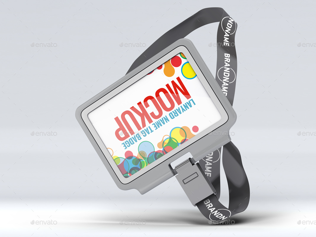Lanyard Name Tag Badge Mock-Up, Graphics | GraphicRiver