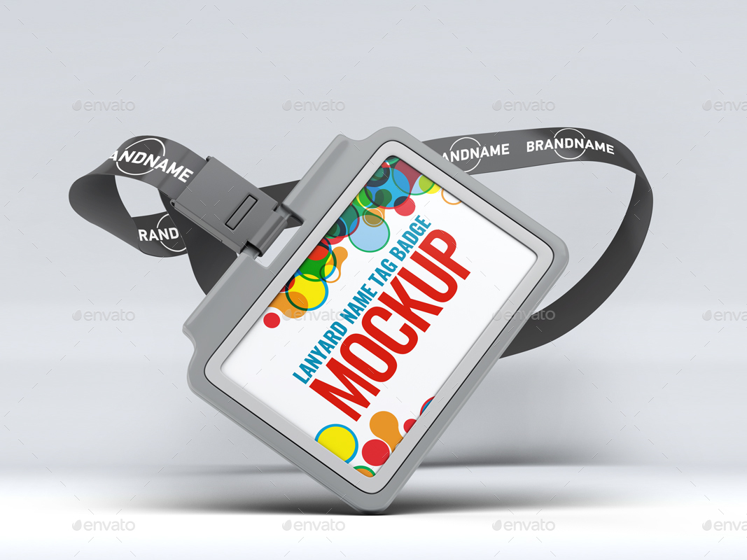 Lanyard Name Tag Badge Mock-Up, Graphics | GraphicRiver