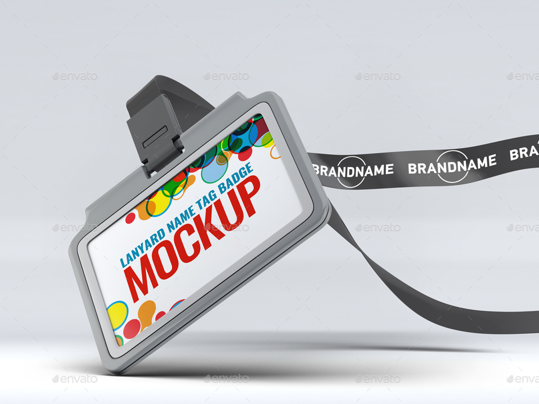 Lanyard Name Tag Badge Mock-Up, Graphics | GraphicRiver
