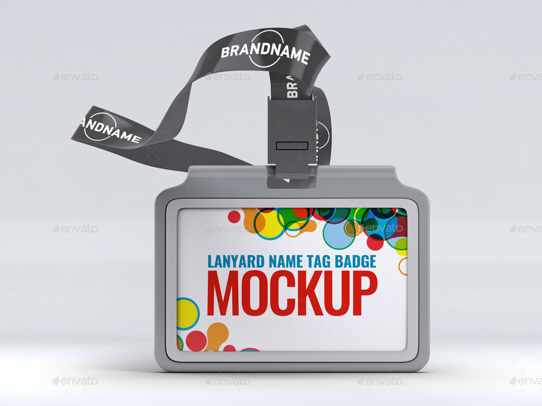 Lanyard Name Tag Badge Mock-Up, Graphics | GraphicRiver