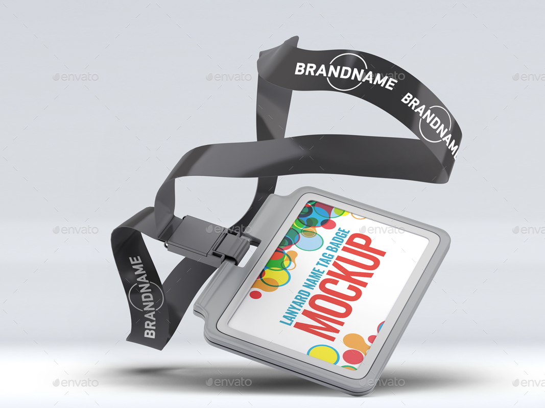 Lanyard Name Tag Badge Mock-Up, Graphics | GraphicRiver