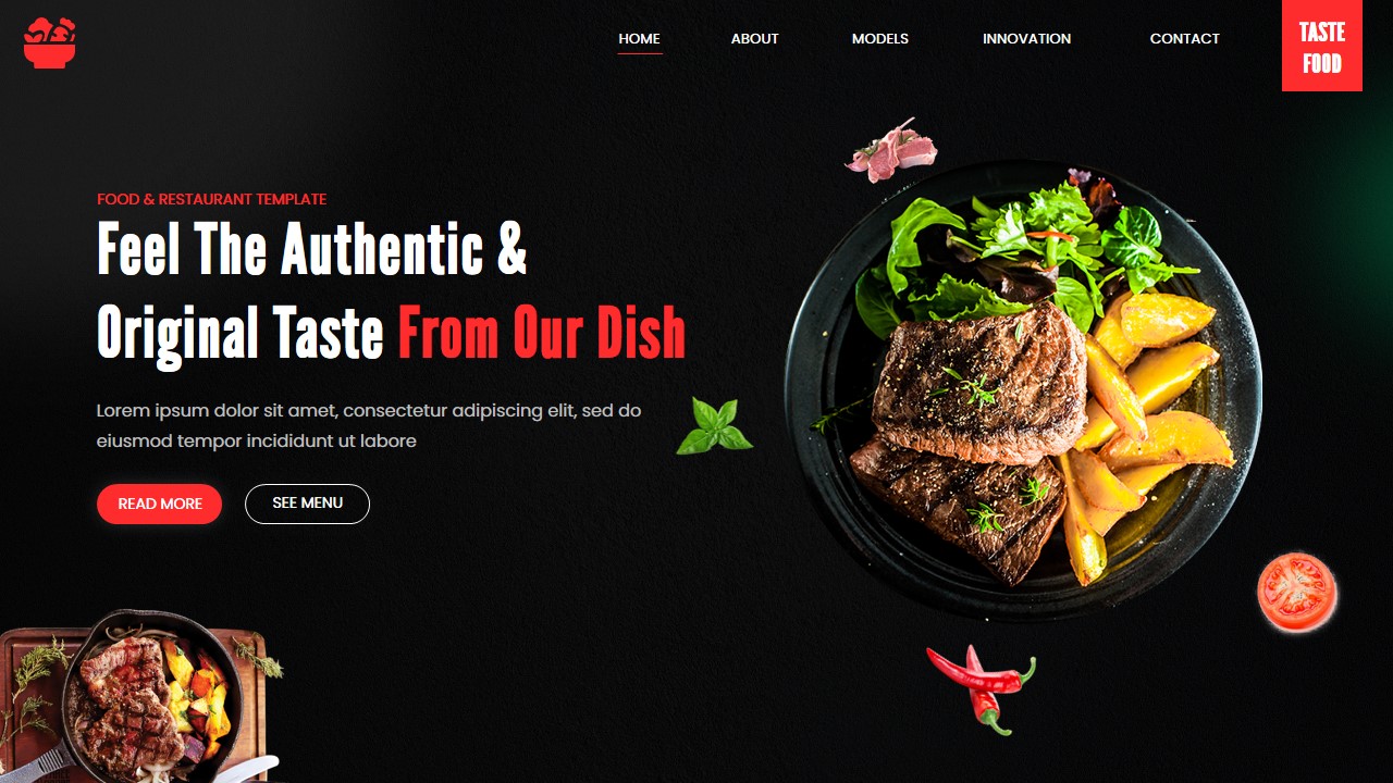 Food & Restaurant Powerpoint Template, Presentation Templates ...