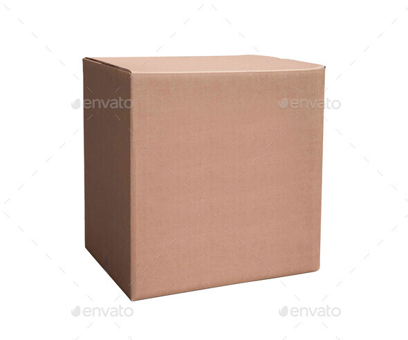 Cardboard box isolated Stock Photo by photobalance | PhotoDune