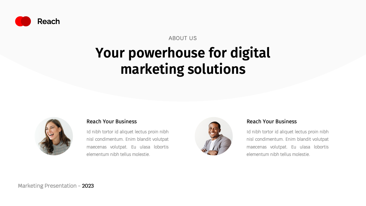 Reach - Marketing PowerPoint Template, Presentation Templates ...