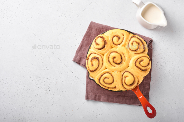 Cinnamon rolls or cinnabon homemade recipe raw dough preparation sweet ...