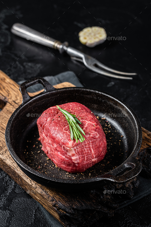 Prime Fillet Mignon Beef steak ready for cooking, Dry aged raw ...