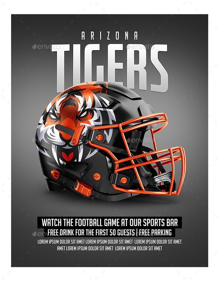 American Football Helmet Mockup, Print Templates | GraphicRiver