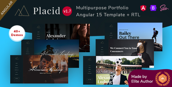 Placid - Angular 15 Multipurpose Portfolio Website Template by EnvyTheme