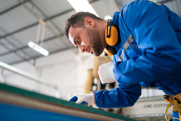 Carpenters Assembling Furniture Business. Young man in production of ...