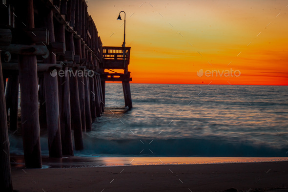 Fishing at Sandbridge at Sunrise Stock Photo by hokietim | PhotoDune