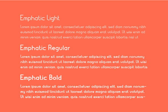 Emphatic - Clean Modern Font, Fonts | GraphicRiver