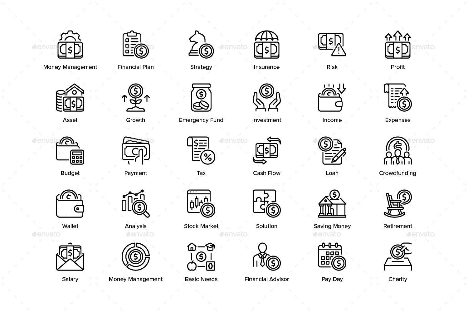Money Management Icons, Icons | GraphicRiver