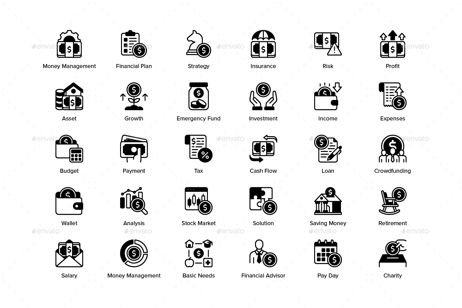 Money Management Icons, Icons | GraphicRiver