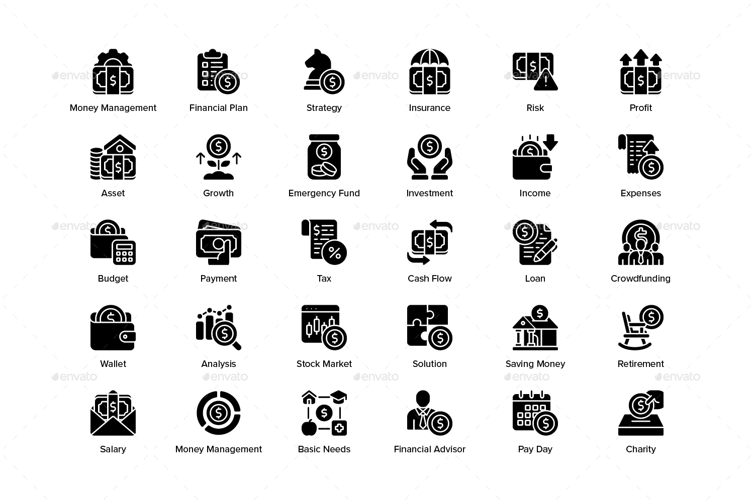 Money Management Icons, Icons | GraphicRiver