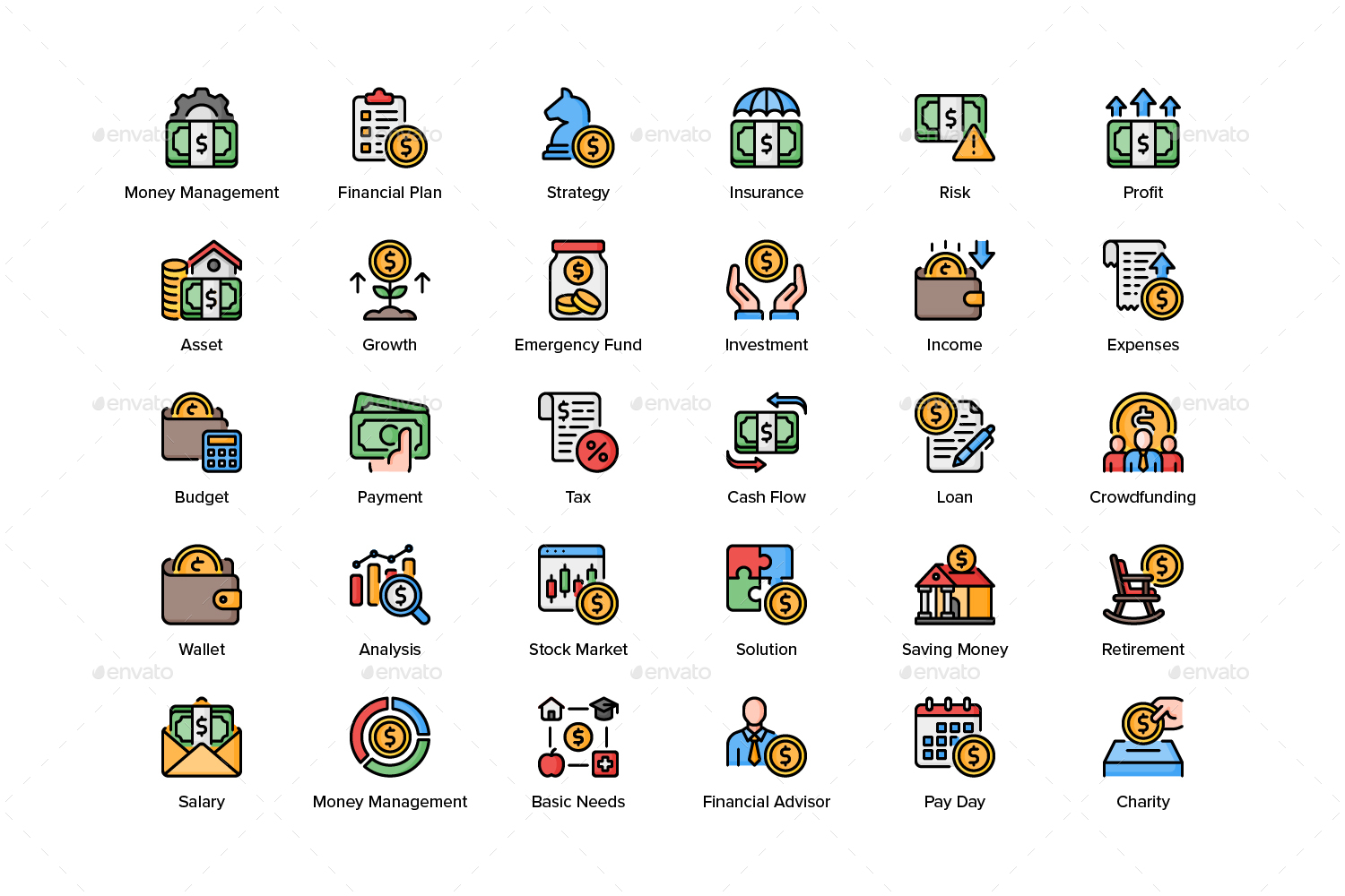 Money Management Icons, Icons | GraphicRiver