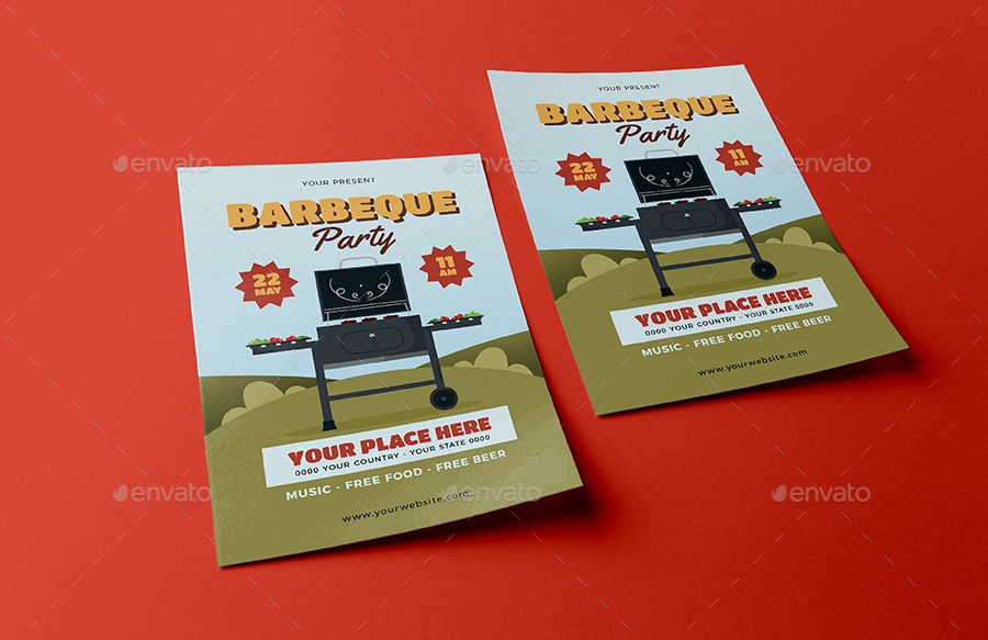 Barbeque Party Flyer, Print Templates | GraphicRiver