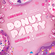 Donuts Party Flyer Donuts Shop Template, Print Templates | GraphicRiver