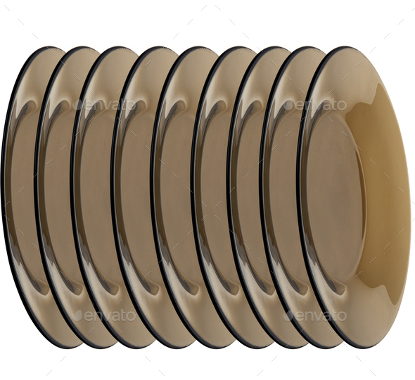 Stack plates on white background. Stock Photo by ozaiachin | PhotoDune