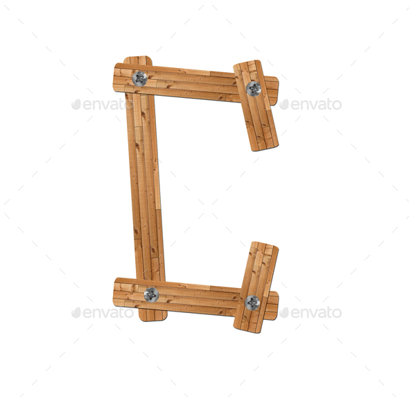 wooden alphabet - letter C on white background Stock Photo by ozaiachin
