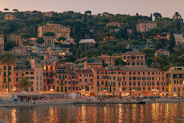 Coast of Ligurian Sea in Santa Margherita Ligure, which is popular ...