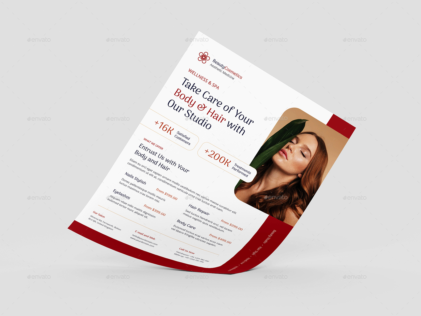 Beauty Cosmetics Flyer Template, Print Templates | GraphicRiver