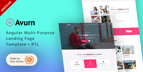 Avurn - Angular 15 Multipurpose Landing Page Collections by EnvyTheme