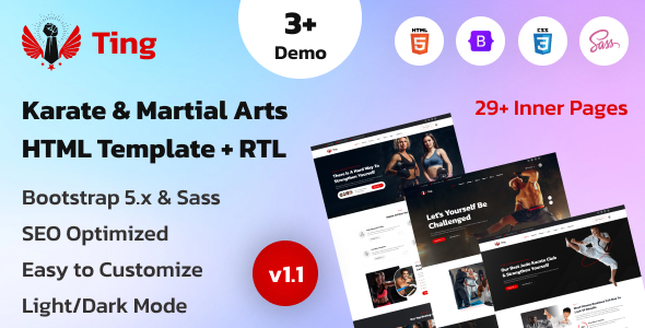 Ting - Karate & Martial Arts HTML Template by HiBootstrap | ThemeForest