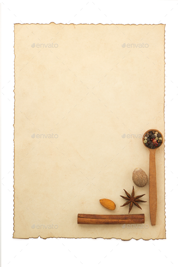 food ingredients and recipe pape Stock Photo by seregam | PhotoDune