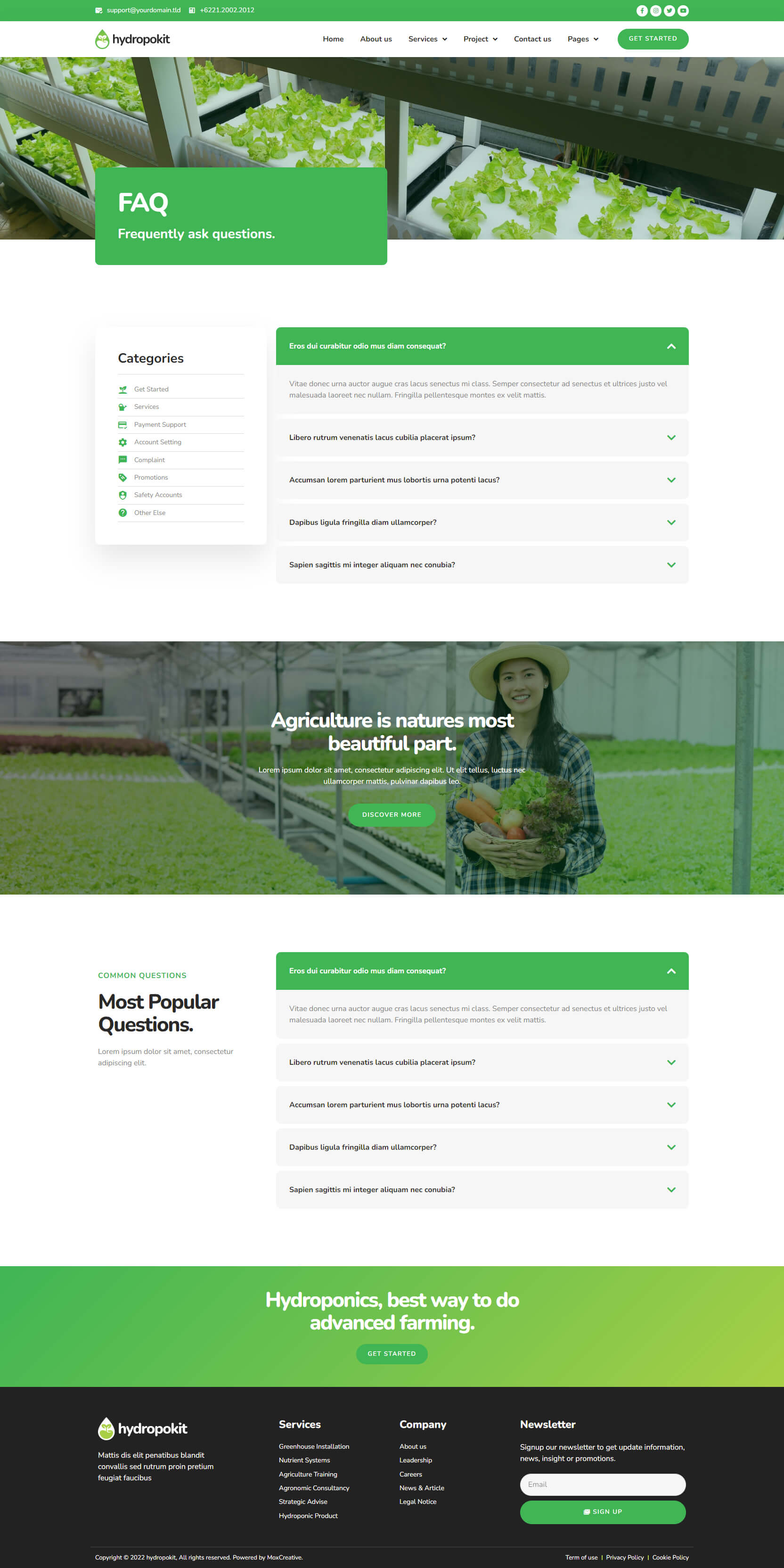 Hydropokit - Hydroponic & Agriculture Elementor Template Kit by moxcreative