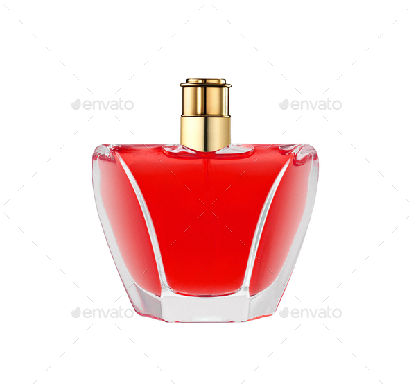 red perfume bottle Stock Photo by ozaiachin | PhotoDune