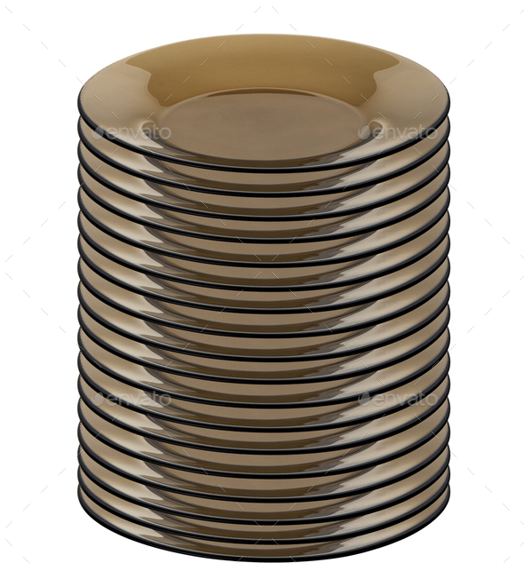Stack of plates Stock Photo by ozaiachin | PhotoDune