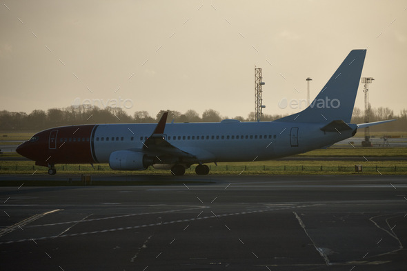 Ready for take-off. Shot of an airplane at an airport. Stock Photo by ...