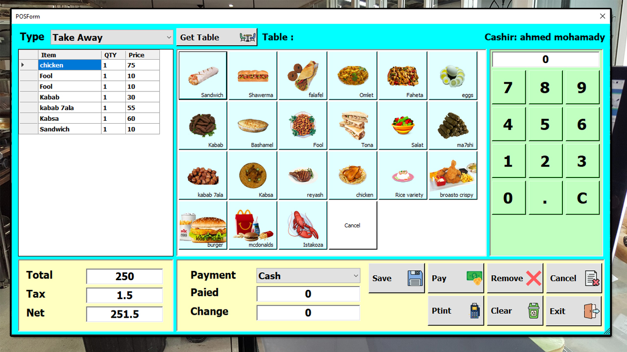 Point of sale POS for restaurants with C# .NET by alMohamady | CodeCanyon