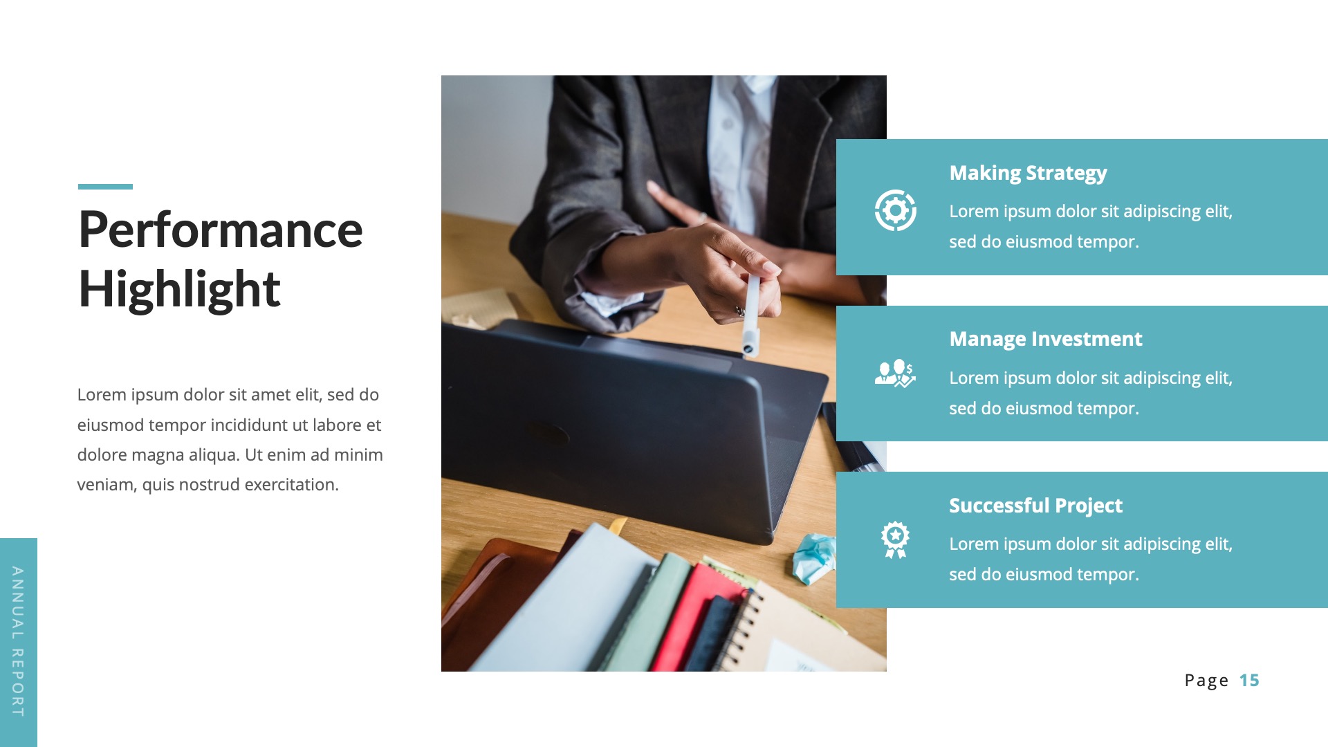 Gate - Annual Report Presentation PowerPoint, Presentation Templates