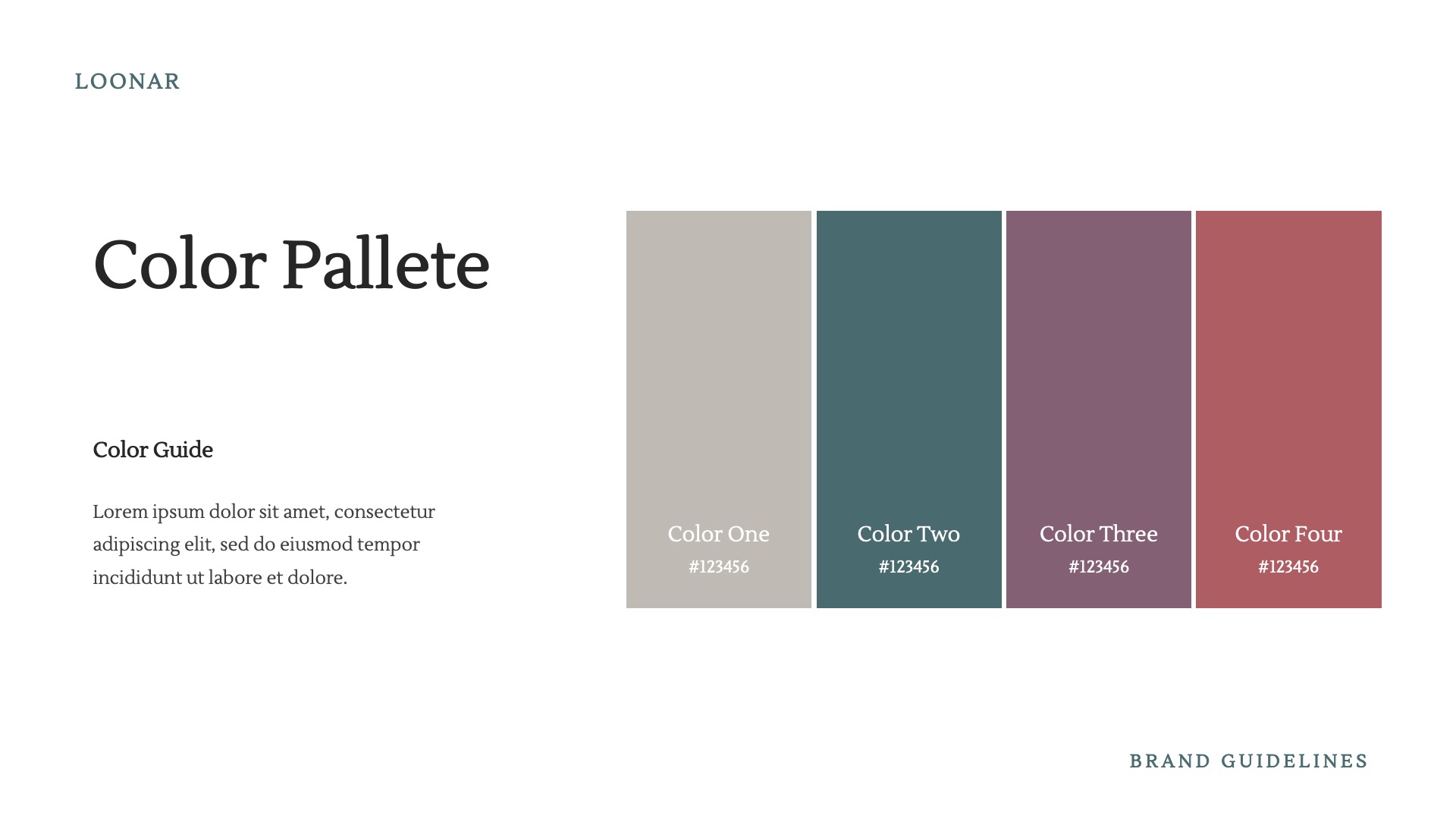 Loonar - Brand Guidelines Presentation PowerPoint, Presentation Templates