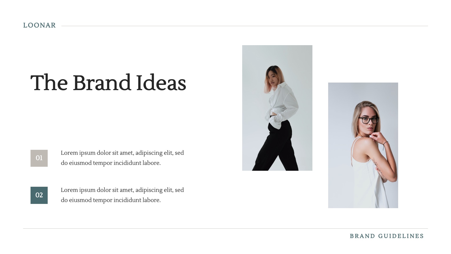 Loonar - Brand Guidelines Presentation Keynote, Presentation Templates