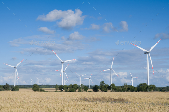 landscape with wind power Stock Photo by perutskyy | PhotoDune