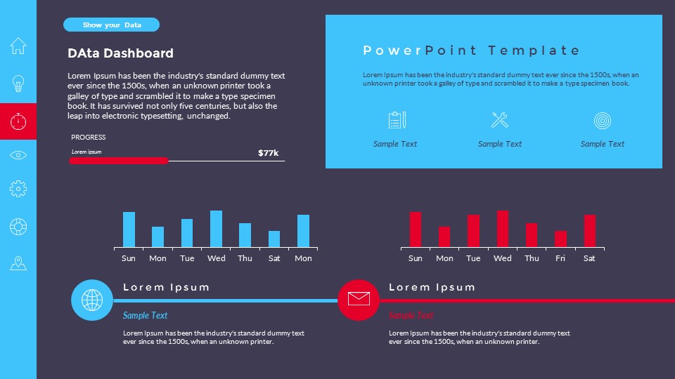 Hello DATA Dashboards PowerPoint Presentation Template, Presentation ...