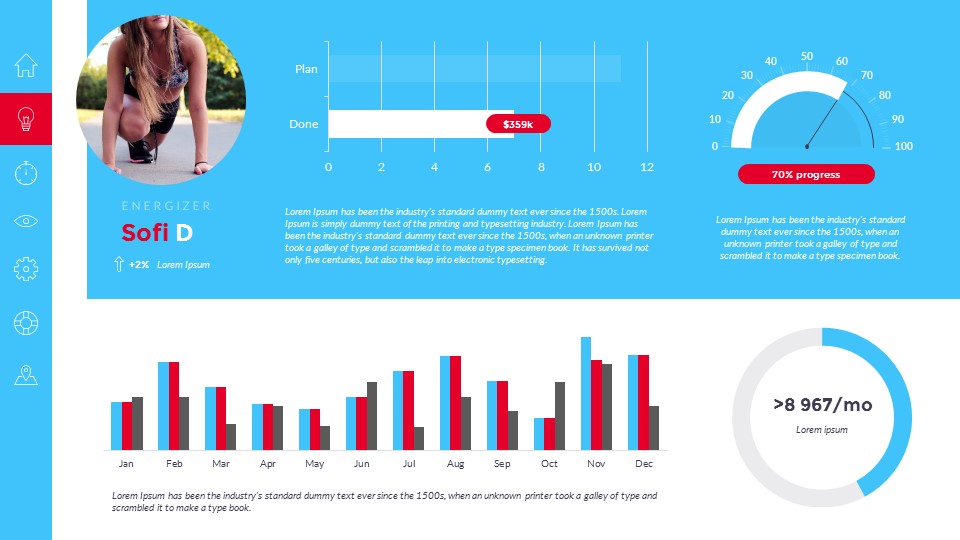 Hello DATA Dashboards PowerPoint Presentation Template, Presentation ...
