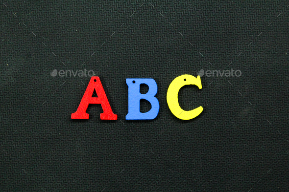 colored abc letters. children's alphabet learning set. Stock Photo by ...