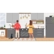 Family Cooking at Home, Vectors | GraphicRiver