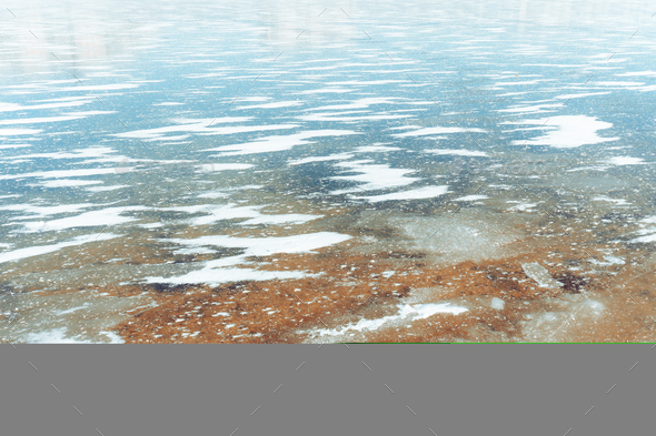 Surface of winter ice on lake Stock Photo by olenam3 | PhotoDune