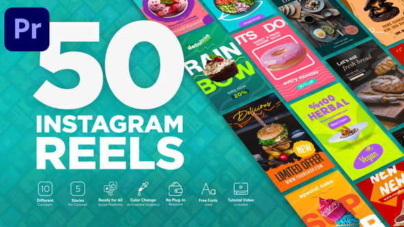 Food Instagram Reels, Premiere Pro Templates | VideoHive