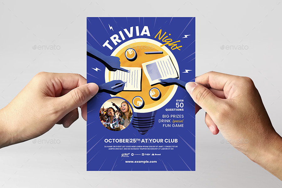 Trivia Night Flyer Template, Print Templates | GraphicRiver
