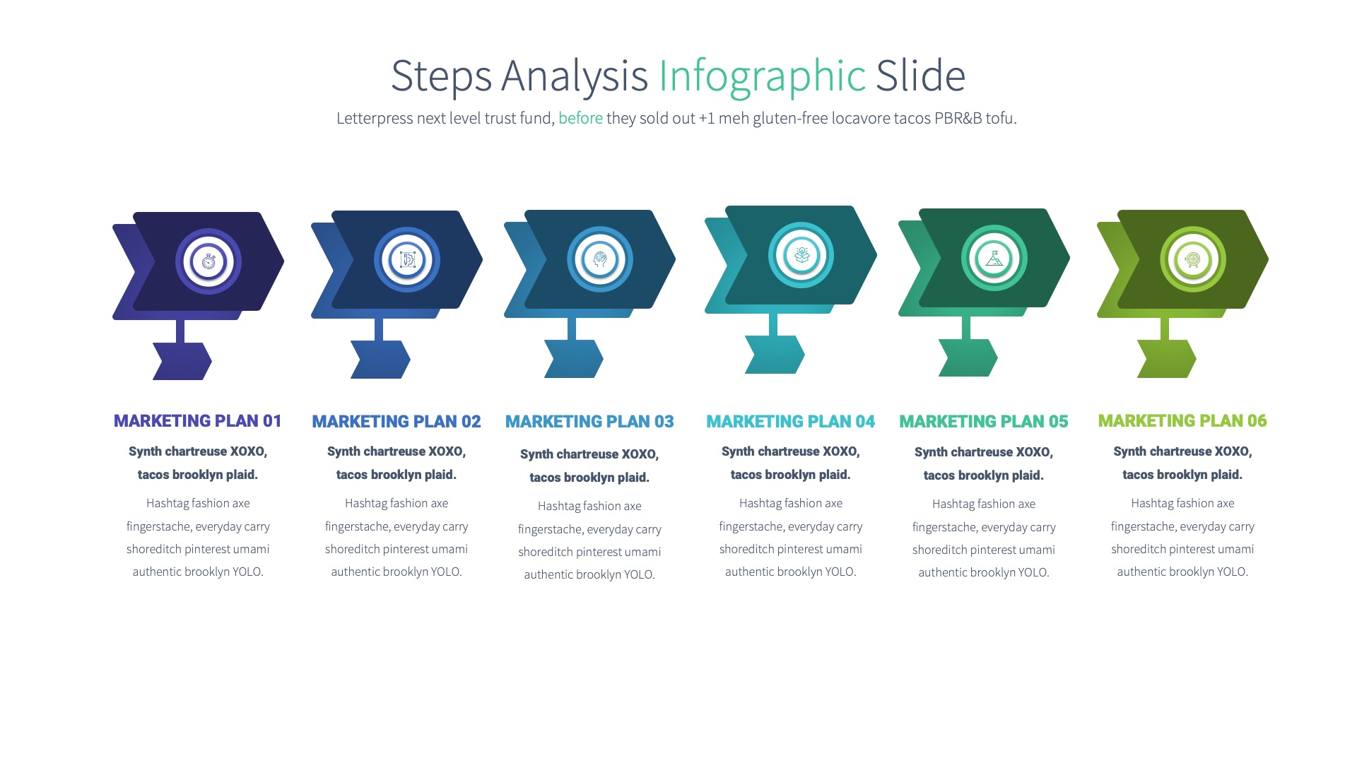Steps Analysis - PowerPoint Infographics Slides, Presentation Templates