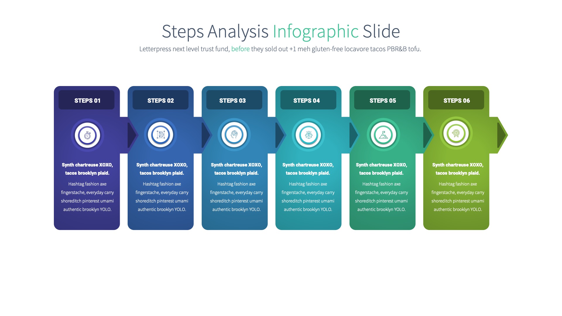 Steps Analysis - PowerPoint Infographics Slides, Presentation Templates