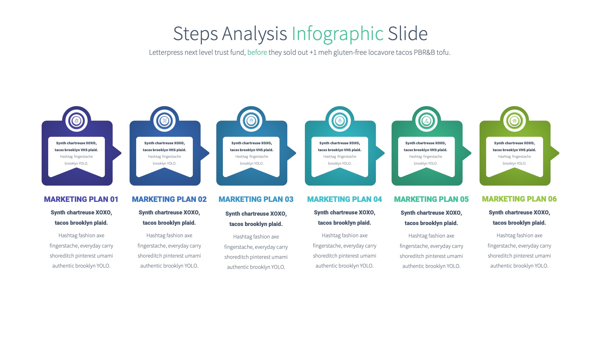 Steps Analysis - PowerPoint Infographics Slides, Presentation Templates