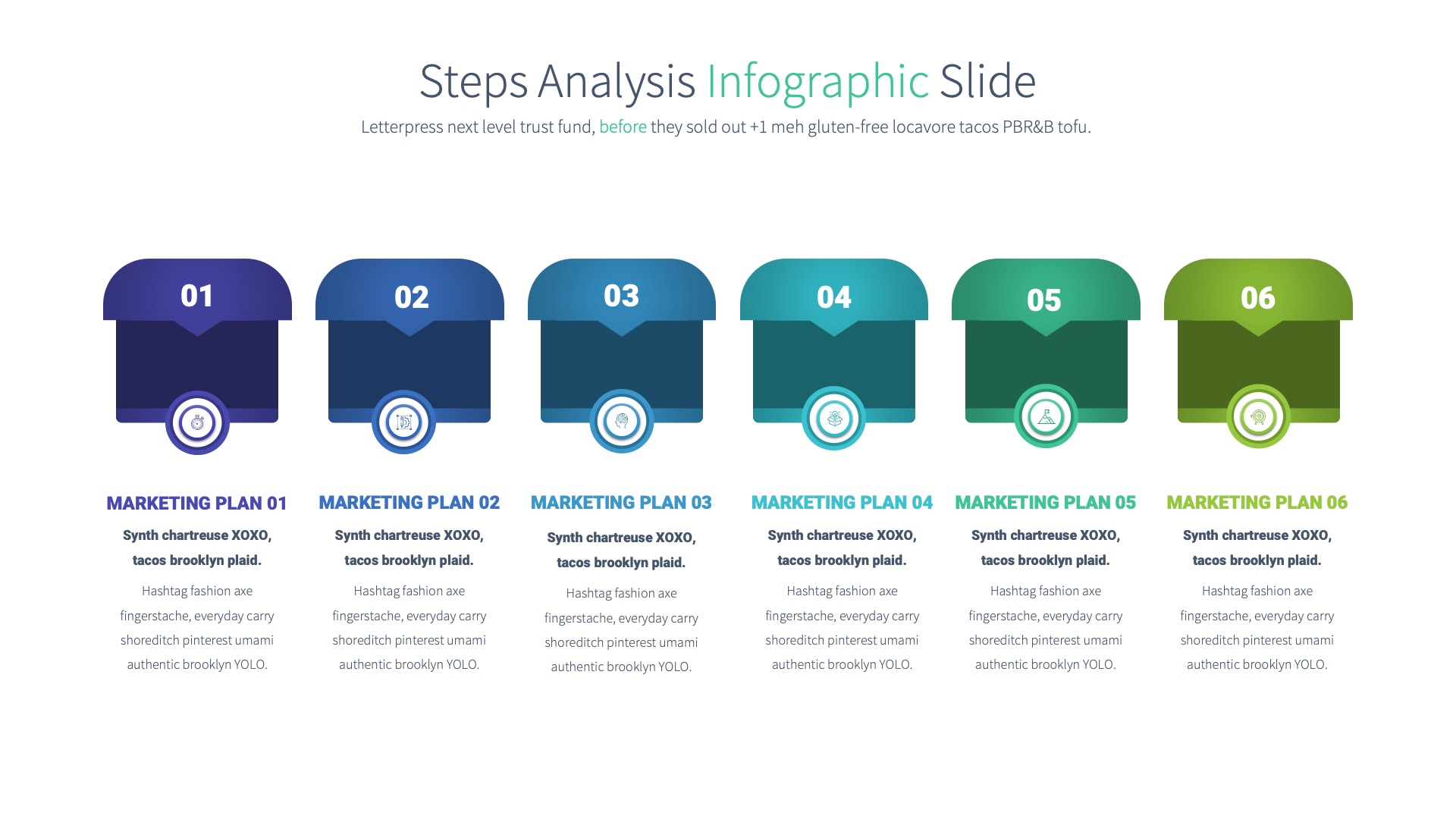 Steps Analysis - PowerPoint Infographics Slides, Presentation Templates